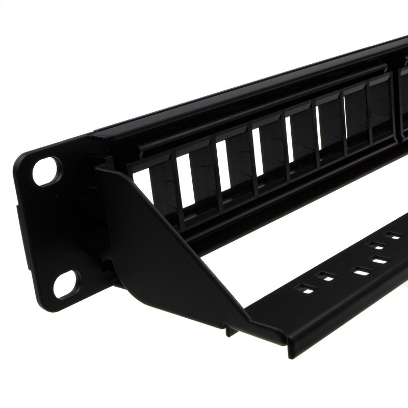 24 Port Patch Panel Load Bar for Keystone Panel Mount Keystone Jacks Back Bar