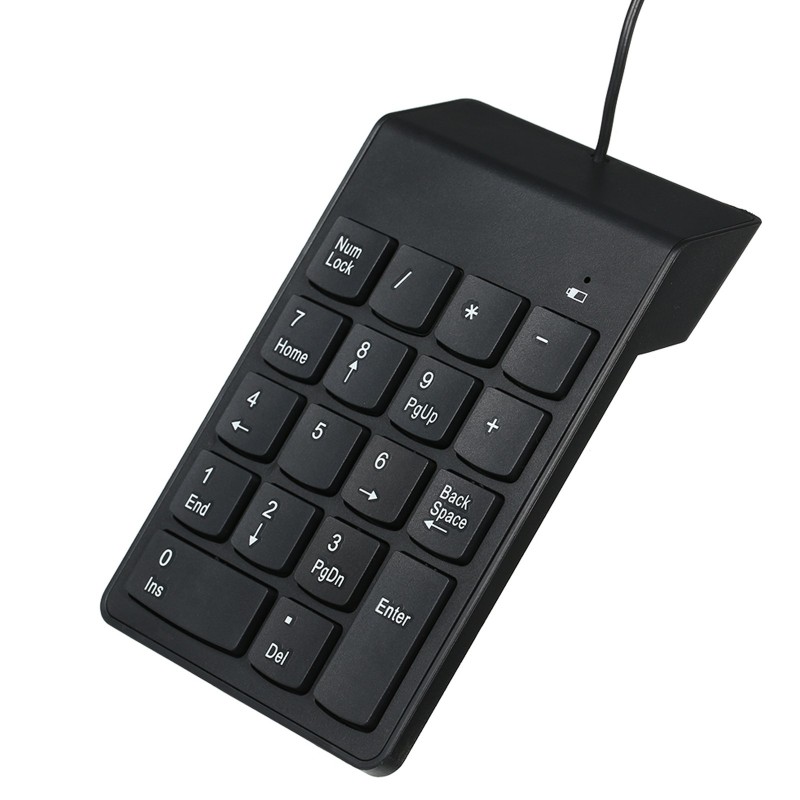Usb Numeric Keypad With 18 Keys With Smart Num Lock For Laptops Black
