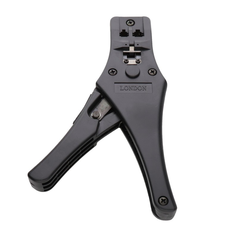 Modular Plug Crimping Tool for Telephone Connections RJ11 RJ14 RJ25 Black